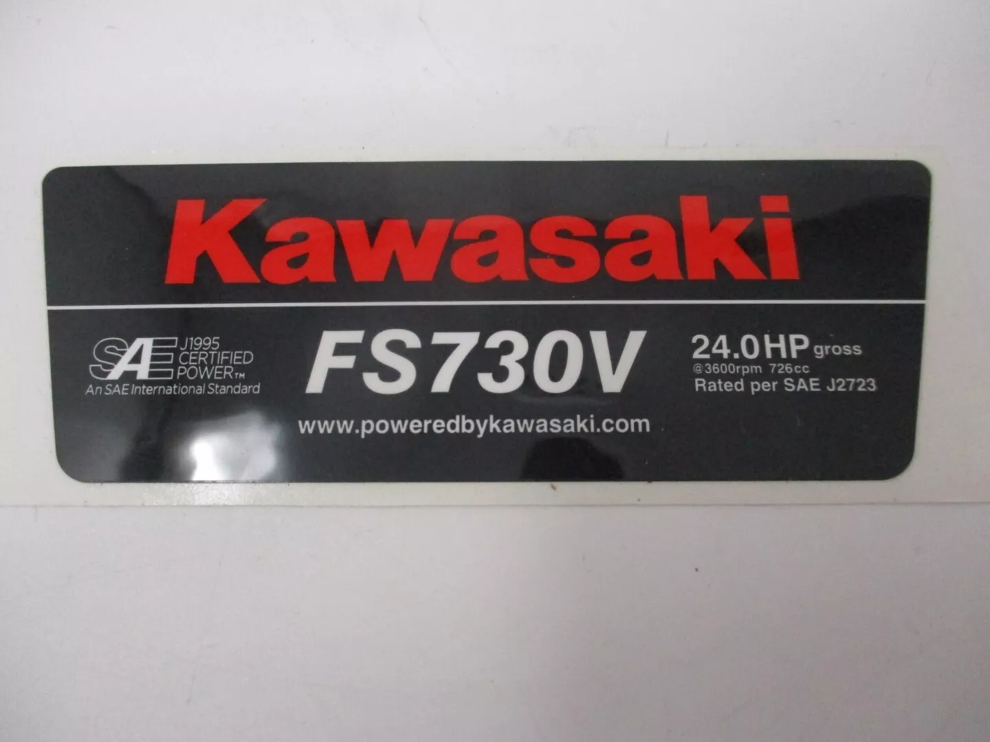 Genuine Kawasaki FS730V 56080-1056 24.0 HP Engine Decal | Red Rock Turf ...